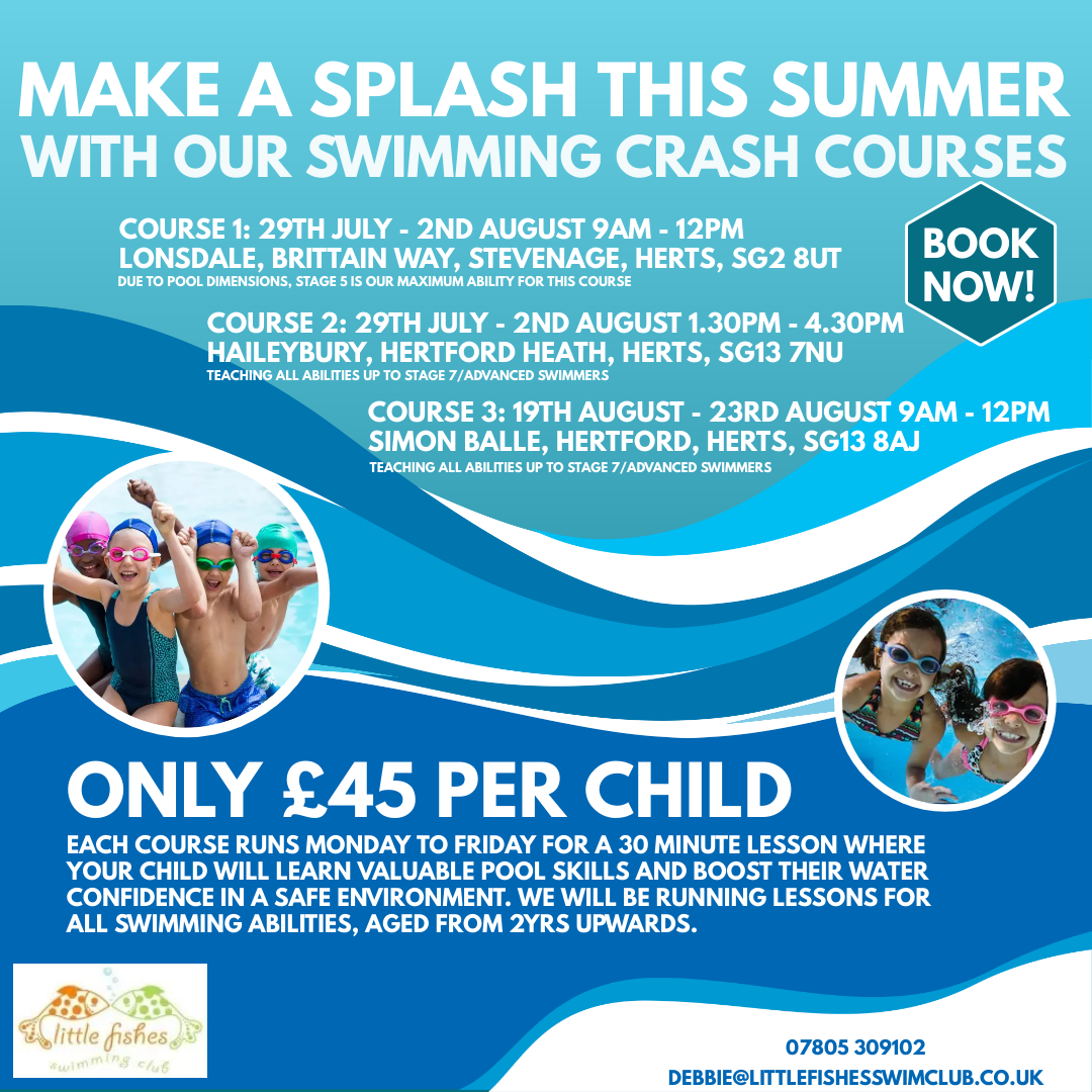 Summer Swimming Crash Courses 2024 BOOK NOW! - Little Fishes Swimming Club